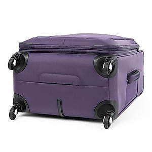 Travelpro Maxlite 5 Softside Expandable Checked Luggage with 4 Spinner Wheels, Lightweight Suitcase, Men and Women, Imperial Purple, Checked Medium 25-Inch