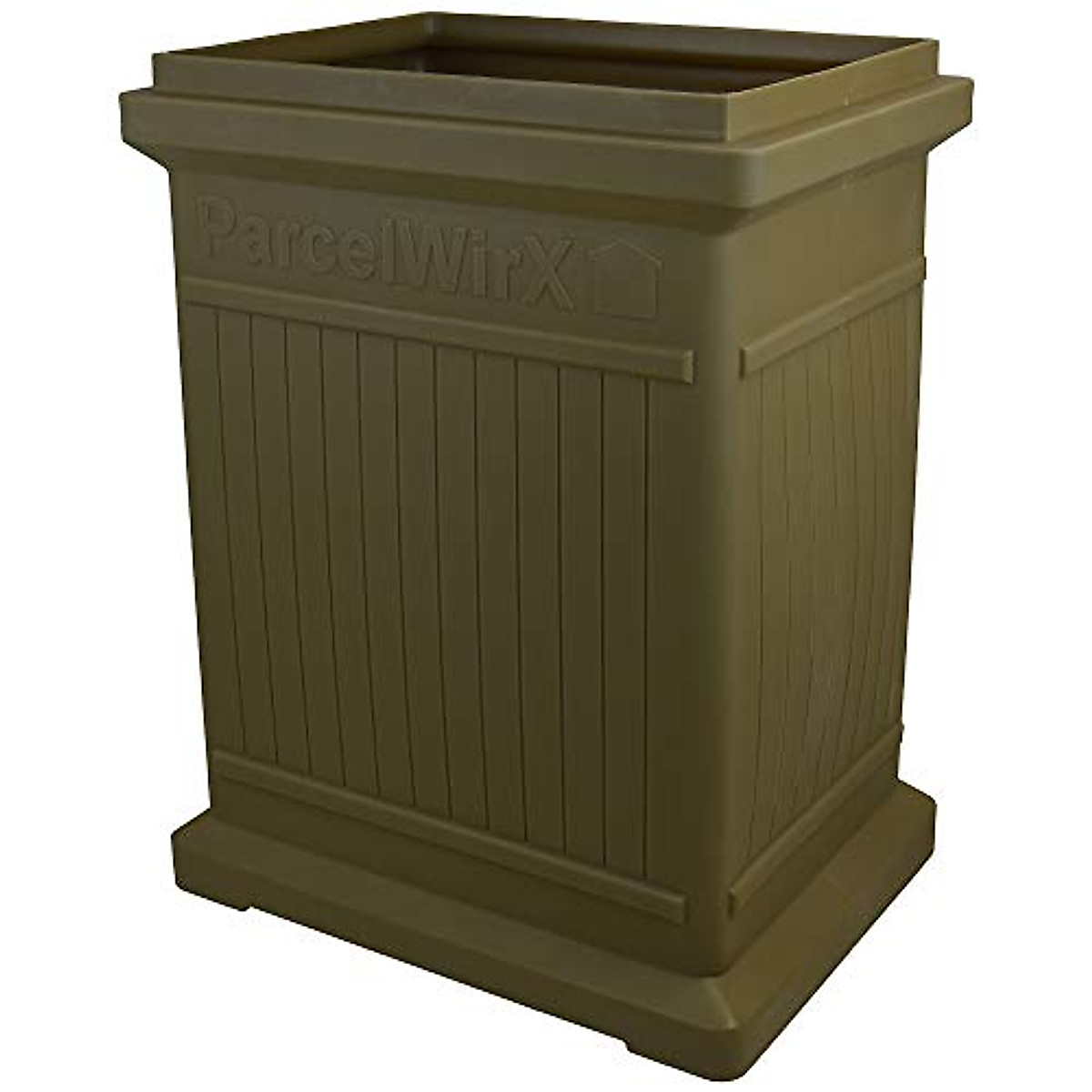 RTS Home Accents ParcelWirx Premium Vertical Storage Cabinet/Package Delivery Box with Lift Off Lid, Oak