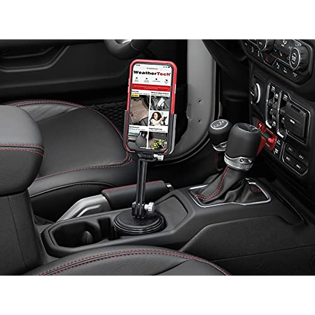 WeatherTech CupFone Two View with Extension, Cell Phone Holder for Car, Phone Mount - Universal Cup Holder Fit