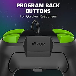 PDP REMATCH Enhanced Wired Power Nintendo Switch Pro Controller, Officially Licensed Switch Lite/OLED Compatible Gamepad, Customizable Programmable Buttons, Super Mario 1-UP Mushroom, Glow in the Dark