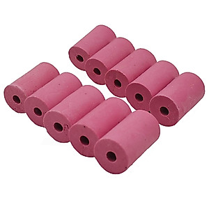 Sandblaster Gun Nozzles 10Pcs Tip Sand Blaster Replacement Cylinder Ceramic Abrasive Nozzles for Blasting (Pink)