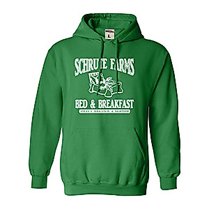 Go All Out XX-Large Irish Green Mens Room Themes Schrute Farms Bed & Breakfast Sweatshirt Hoodie