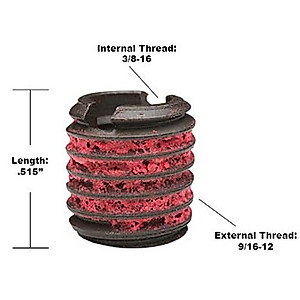 E-Z LOK EZ-329-6 Thread Repair Kit for Metal Carbon Steel Threaded Inserts 3/8-16 and Installation Tools