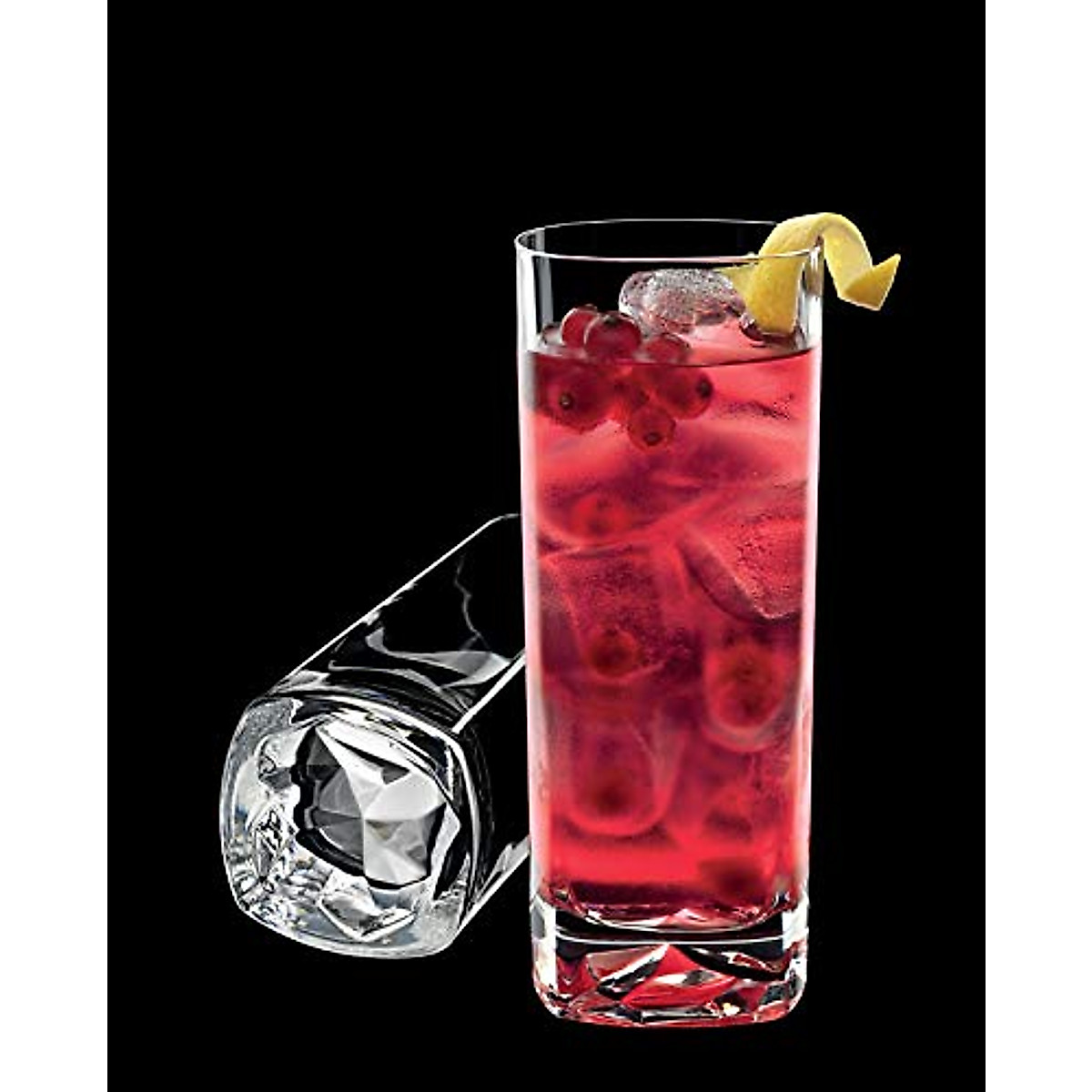 Luigi Bormioli On The Rocks 15 oz Beverage Drinking Glasses (Set of 4), 4 Count (Pack of 1), Clear