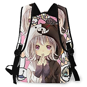 Yimuynr Anime Cosplay Unisex Daypack All Over Printed Bookbag Laptop Bag Backpack School Bag Rucksack, White-style