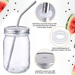 Wesiti 50 Pcs Silicone Straw Hole Grommets for Mason Canning Jar Airlock Grommet Fermenter Lid Grommet Rubber Straw Grommets for Straws, Airlock Beer Wine Plastic Bucket Fermenter Lids, 8 mm