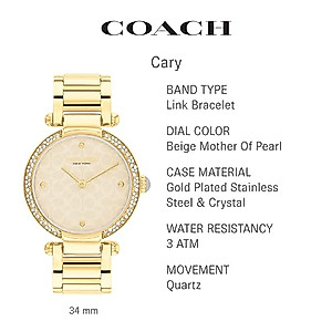 Coach Cary Women's Watch | Premium Fashion Timepiece for Her - Perfect for Day and Night | Water Resistant (Model 14504183)