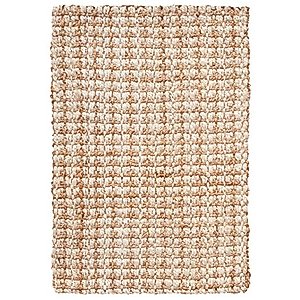 Safavieh Natural Fiber Collection 2' x 3' Ivory/Natural NF186A Handmade Contemporary Rustic Farmhouse Premium Jute Entryway Living Room Foyer Bedroom Kitchen Accent Rug