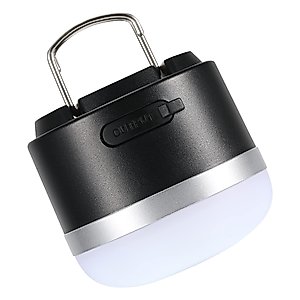 Wildley Camping Lantern, 600LM Camping Lights, 5 Light Modes Rechargeable Lantern Waterproof Mini Flashlight Emergency Lights for Home Power Failure, Camping Hanging, Car Camping (Black)