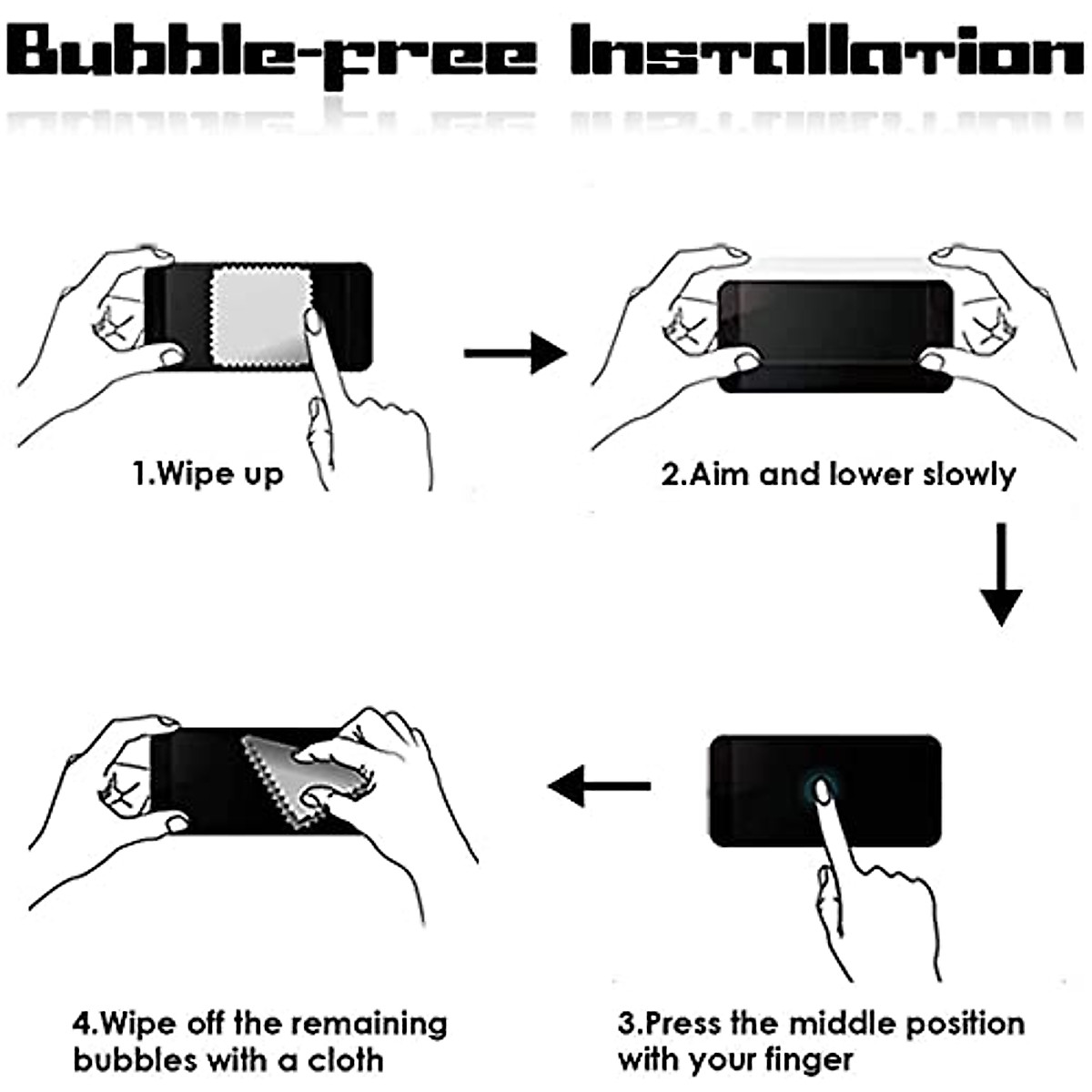 Case for TCL 20 XE/5087Z (6.52"), with [ 2 x Tempered Glass Protective Film], KJYF Black Soft Silicone Protective Cover Bumper Shockproof Phone Case for TCL 20 XE/5087Z - XS40