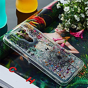 EMAXELER Compatible with Redmi Note 9 Case Cover 3D Creative Design Cartoon Pattern Anti-Fall Flowing Quicksand Bling Shiny Liquid TPU Soft Case for Redmi Note 9 TPU Dandelion XY.
