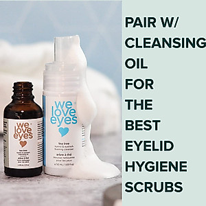 We Love Eyes: Tea Tree Eyelid Foaming Cleanser - Vegan. All natural. Cruelty free. Safe for false lashes and eyelash extensions.