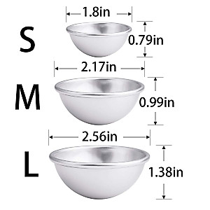 30PCS- Bath Bomb Mold Kit, 15 Set 3 Size Mold & Bath Bombs Press for DIY Making Supplies