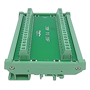 Jienk DIN Rail Mount 10A 300V 20Position 20P to 20P Screw Terminal Block Distribution Module