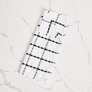 Kitchen Towels - Dish Towels and Dish Cloths - Hand Towel and Dishcloths Sets - 100% Soft Ring Spun Combed Cotton - Great for Cooking in Kitchen or Household Cleaning - Size 15" x 25" (Grey, 12)