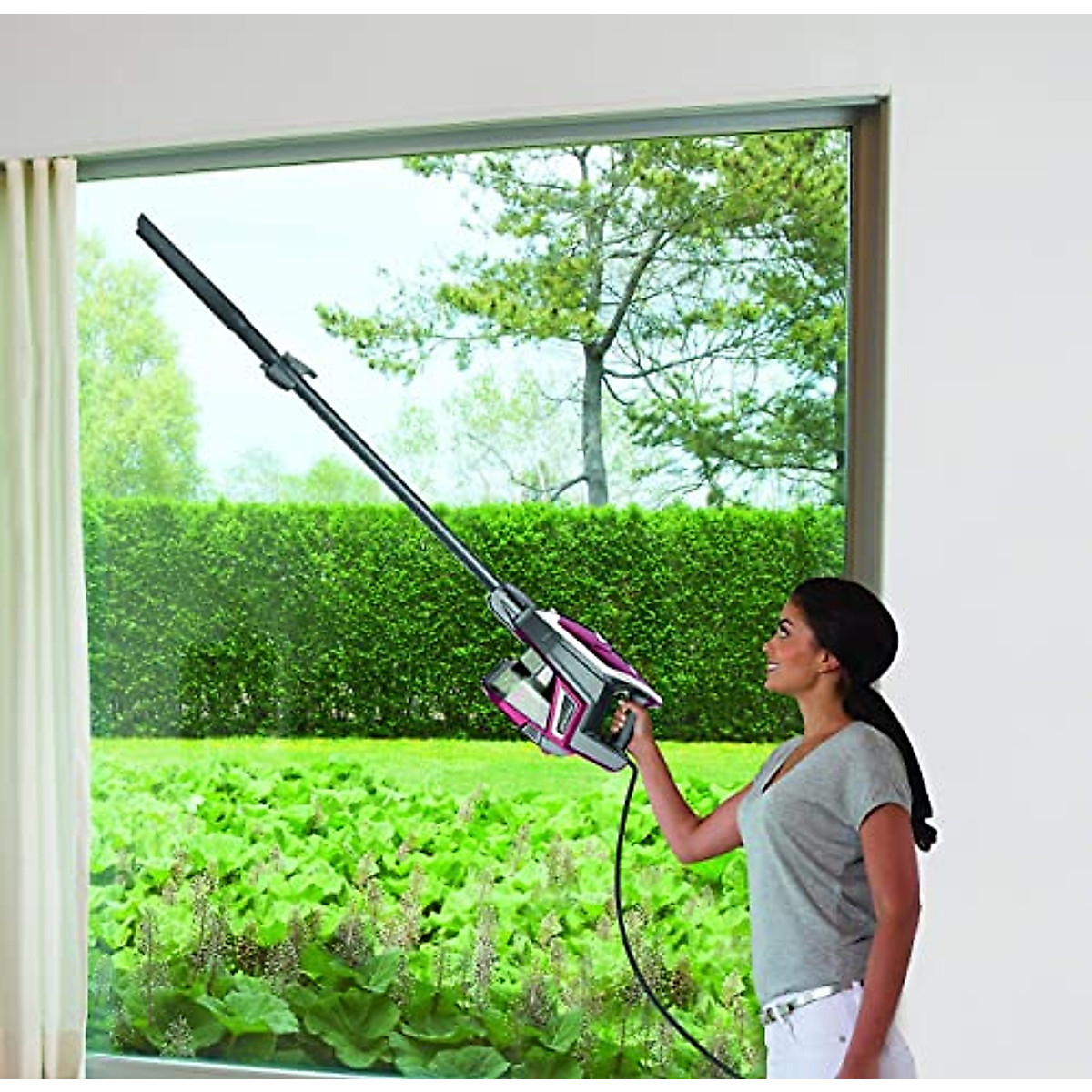 Shark Rocket DeluxePro Ultra-Light Upright Corded Stick Vacuum, Bordeaux (Renewed)