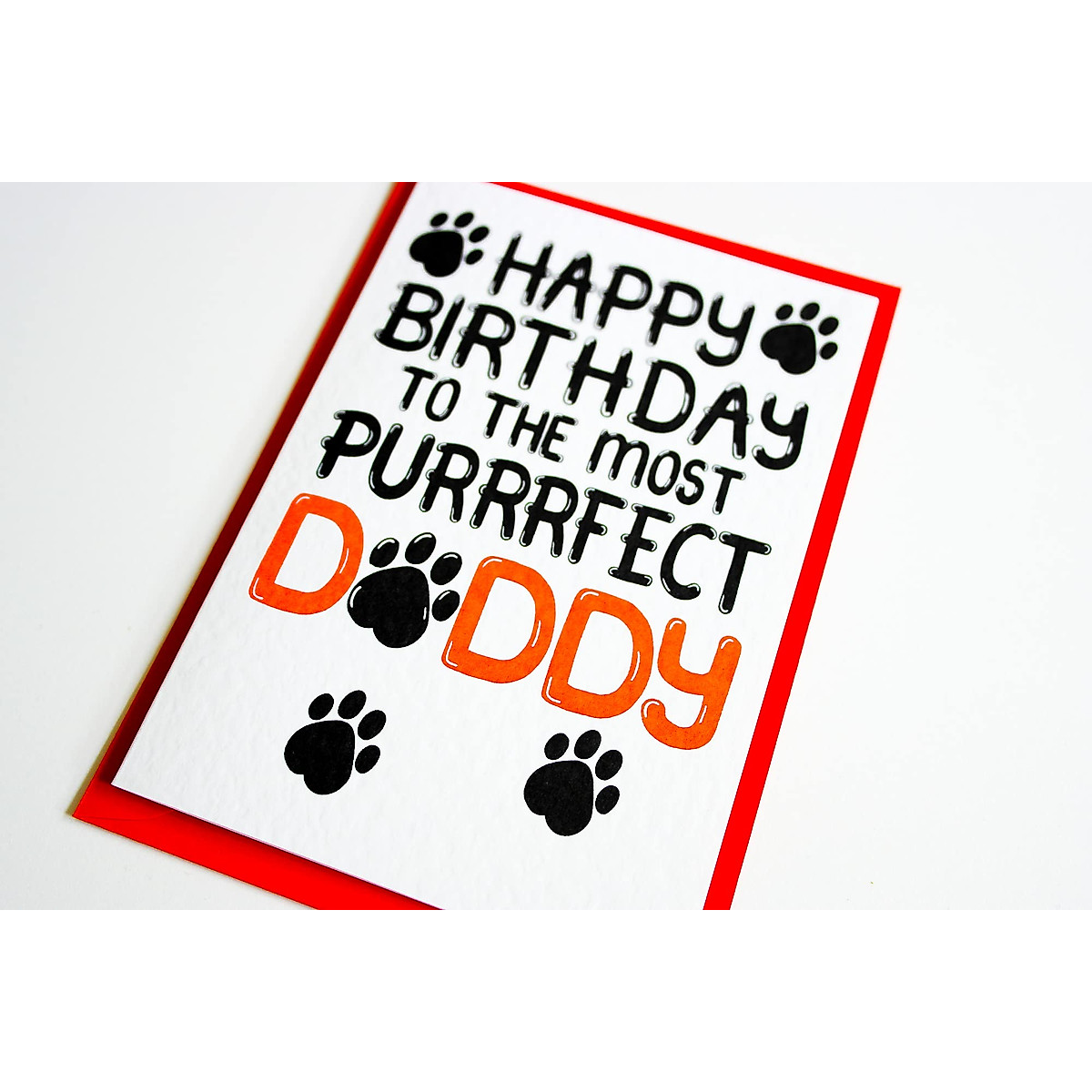 Happy Birthday Card From The Cat, To The Most Purrrfect Daddy For Cat Lover Dad