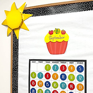 Creative Teaching Press Cupcake Accents for Bulletin Boards & Classrooms, CTP 10” Jumbo Designer Cutouts, 12-Piece Set, Multicolor