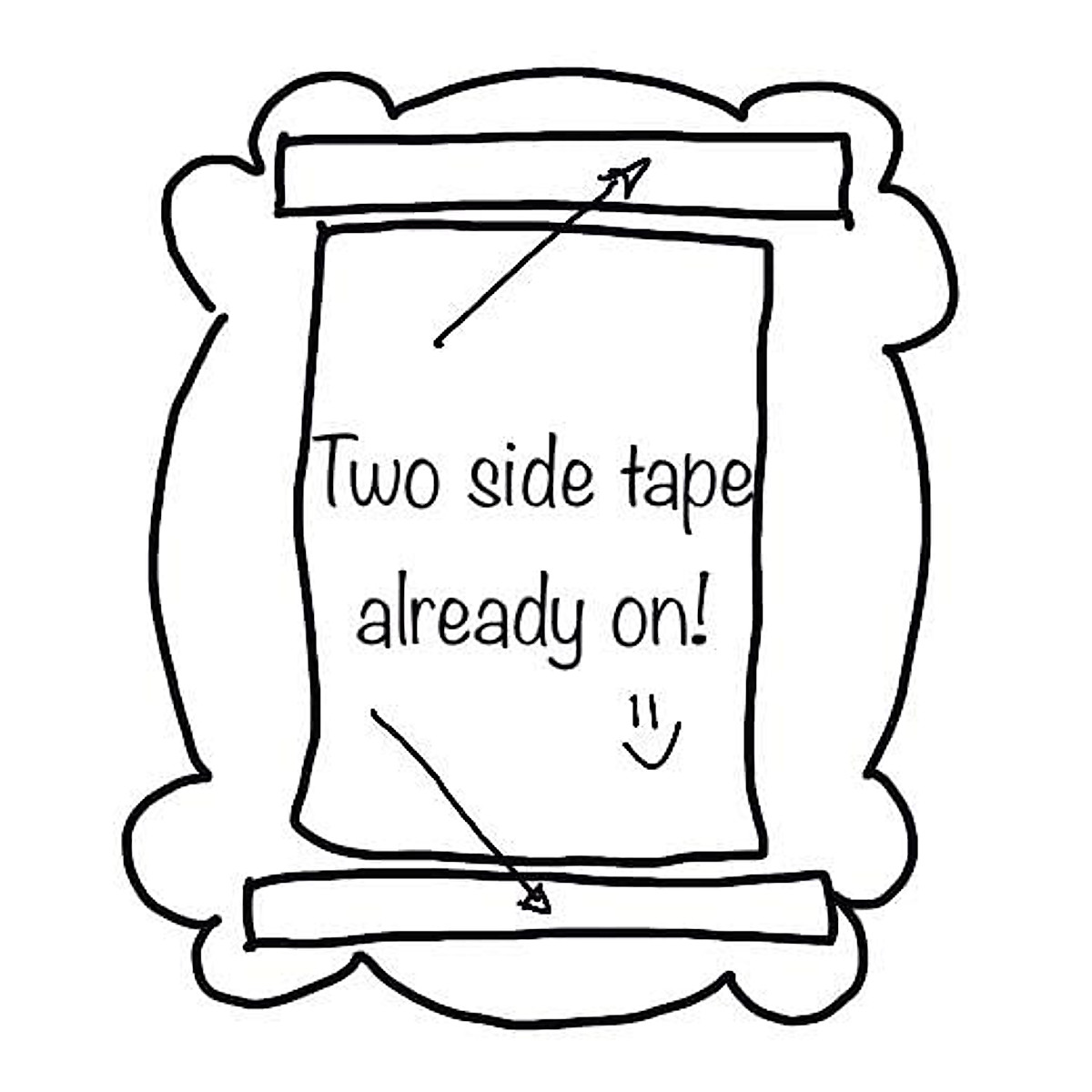 Handmade with Love by Fatima. As seen in Monica's Door. It has Two Side Tape in the back. Yellow Frame for your peephole. Present for your best friends.