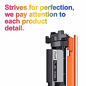 Uniwork Compatible Toner Cartridge Replacement for HP 30A CF230A 30X CF230X use with Laserjet Pro MFP M203dw M227fdw M227fdn M203d M203dn M227sdn M227 M203 Printer, 2 Black