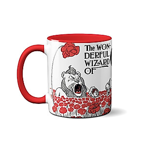 The Wonderful Wizard of Oz by Frank Baum Mug. Coffee Mug with Wizard of Oz Poppy field book design,Literature Mug, Book Mug, Bookish Mug, Book Lover Mug