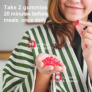 Magnesium Taurate Gummies with Magnesium Taurate, Magnesium Glycinate & Magnesium Citrate-for Heart Health, Muscles Function, Mood Support-Vegetarian, Non-GMO