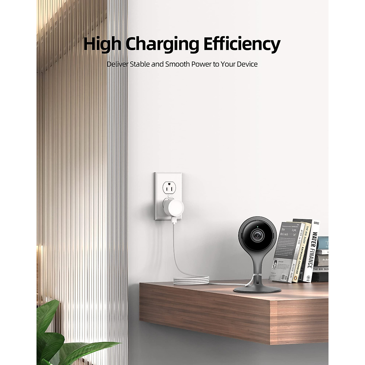 10W Micro USB Power Cord Fit for Google Nest Cam Indoor Power Cord Charger Adapter Supply (Not Fit for USB C)