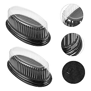 ULTECHNOVO 10pcs Packing Cake Box Disposable Cake Stand Mini Cake Boxes Mini Plastic Containers Plastic Cake Containers Plastic Cakes Box Mini Cheesecake Boxes Plastic Cake Box Gifts Cake Box