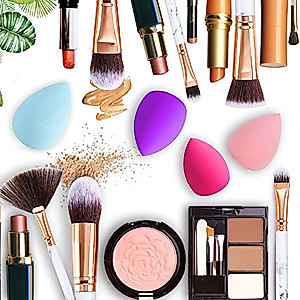 Makeup Brushes DUAIU 15PCs Marble Makeup Brush Set Premium Synthetic Kabuki Powder Blush Contour Foundation Concealer Eyeshadow Brushes with Makeup Sponge Make up Tool