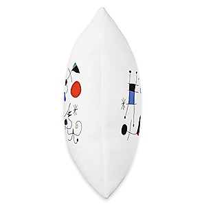 Greatest Painters Masterpieces El Sol (The Sun) by Miro Throw Pillow, 16x16, Multicolor