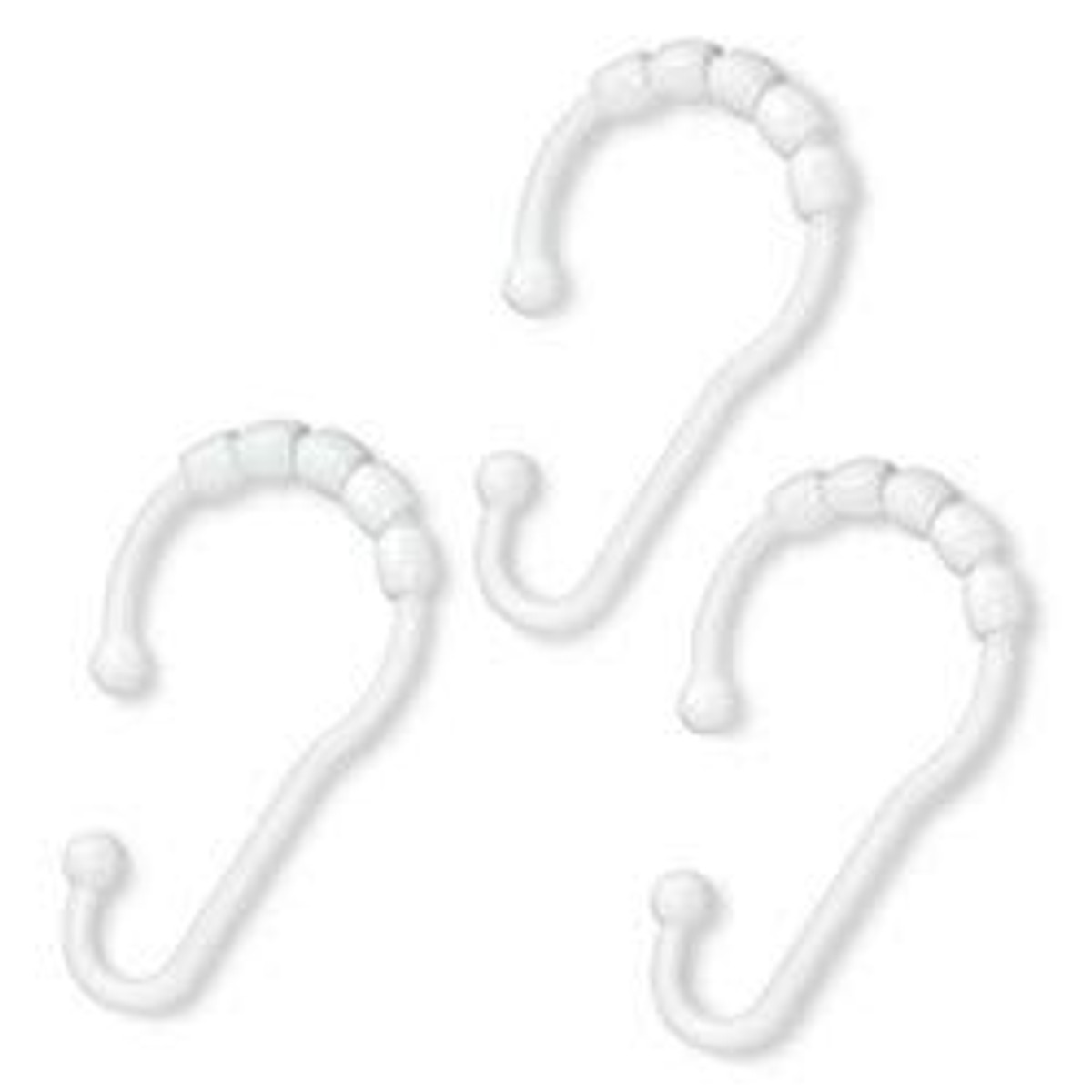 Room Essentials Shower Hook Plastic V Glide - White