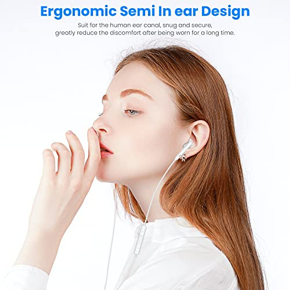 ACAGET USB C Headphones, Wired Earphones for Pixel 7 6a USB Type C Headphone with Microphone HiFi Stereo USB C Earbuds for Samsung Galaxy A53 S23 S22 Ultra S21 FE Z Fold Flip 4 Oneplus 10 Pro 9 White