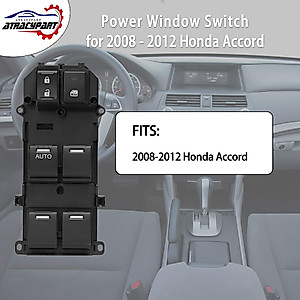Master Power Window Switch Front Left Driver Side | for 2008-2012 Honda Accord | Replaces# 35750-TB0-H01, 35750-TBD-H13, 35750-TA0-A02