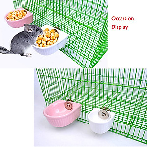 Oncpcare Small Animals Bowl, Hamster Feeder Cups, Detachable Cage Feeder Dish Cage Accessories for Small Animals Guinea Pig Chinchilla Hedgehog Ferret Rabbit Mink Parrot Squirrels Sugar Glider