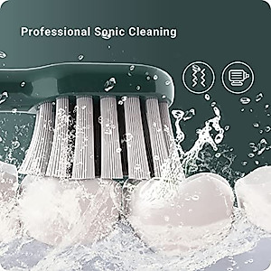 Hyslor Electric Toothbrush, Sonic Electric Toothbrush for Adult, 330 Days on Single Charge, 5 Modes 3 Intensity Levels, Pressure Sensor, 2 Minute Timer, 30 Second Interval, Smart Memory Mode