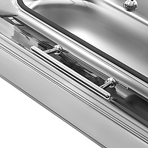 Xuthusman 400W Food Warmers for Parties Buffets Electric, Stainless Steel Buffet Server and Warming Tray, 9L, Chafing Dish Buffet Set - Adjustable Temperature + Hot Plate 1/2