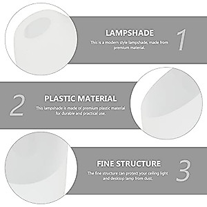 4Pcs Plastic Lamp Shade Replacement Horseshoe Plastic Lamp Shade White Lamp Shade for Floor Lamps Cover for Multi- Head Stand up Lamp Bedroom Light 5.11X3.34inch