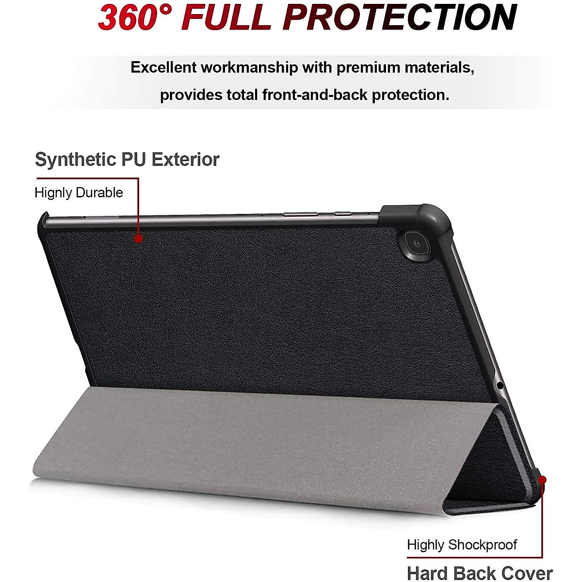 SAMSUNG Galaxy P610 Tab S6 Lite 10.4-Inch 64 GB WiFi Android 10 Touchscreen Tablet (Oxford Gray) Bundle S Pen Included - Hard Case, Screen Protector, 32GB microSD Card