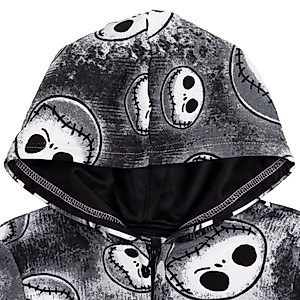 Disney Nightmare Before Christmas Jack Skellington Toddler Boys Fleece Zip Up Hoodie Tie Dye Black 4T