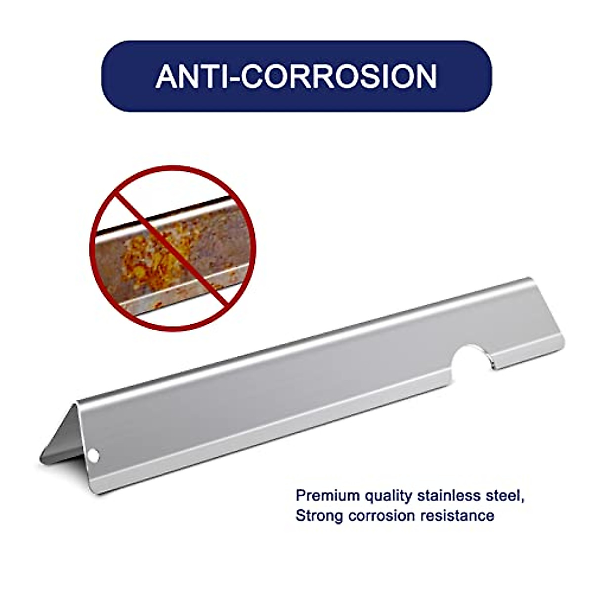 Replacement Flavorizer Bars for Weber 66796, 91611, Weber Genesis II 610, Genesis II LX 640,Genesis II 600 Series, Heat Deflectors Stainless Steel Kits Flavor Bar