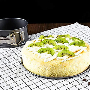 OMBX 4 Inch Cake Pan, Non-Stick Cheesecake Pan, Cake Pan, Springform Pan, Removable Bottom Cake Pan - Black