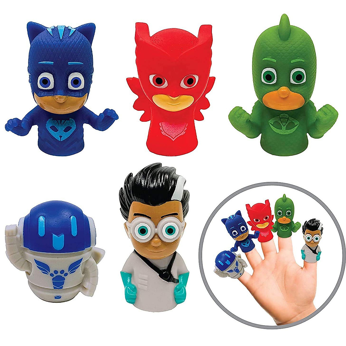 Hasbro PJ Masks 5 Piece Finger Puppet Set - Party Favors, Educational, Bath Toys, Story Time, Floating Pool Toys, Beach Toys, Finger Toys, Playtime