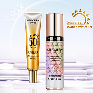 Miaritick Radiant Skin Set: 3 Colors Makeup Primer & Sunscreen Set- Moisturizing and Oil Control, Invisible Pore, Even Skin Colour, Make Foundation Fit Better and Create Stunning Makeup