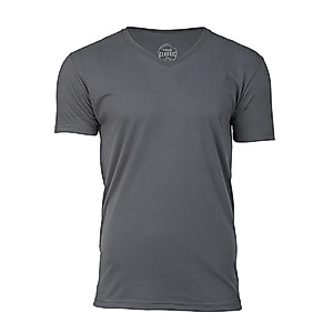 True Classic Tees | Premium Fitted Men's T-Shirt | V Neck | Carbon Tee Single | Large
