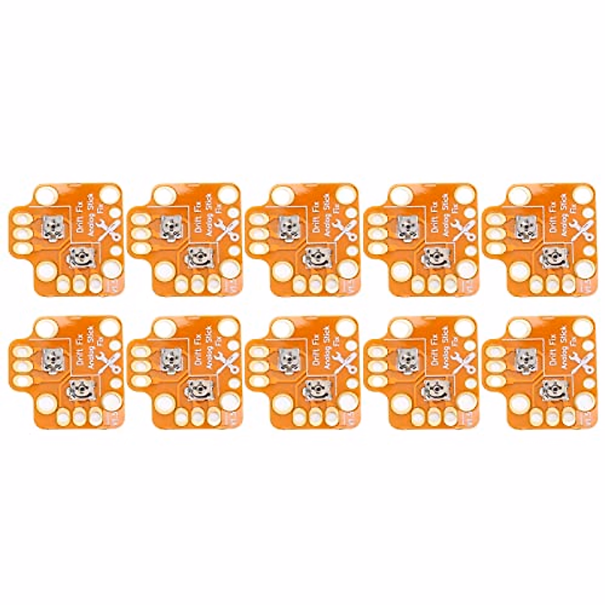Gamepad Joystick Drift Repair Board, 10Pcs Gold Universal Game Controller Drift Fix Mod Durable for Game Controller