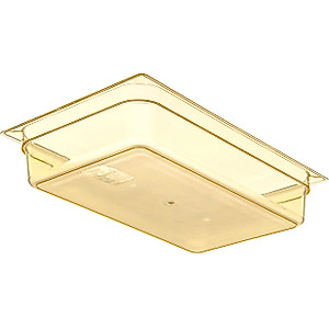 Carlisle FoodService Products 10401B13 StorPlus High Heat Food Pan, 4" Deep, Full Size, Amber