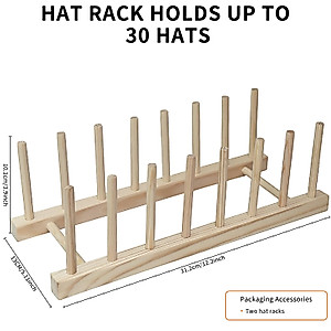 ENROSLU Hat Organizer for Baseball Caps Set of 2 | Hat Holder for up to Baseball Caps | Tabletop Hat Rack Stand Hat Storage Display Baseball Cap Organizer for Desk Closet Shelf Dresser(patents)