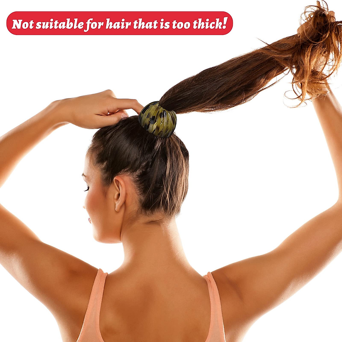 Tatuo 4 Pcs Bird Nest Magic Hair Clip Ponytail Holders Lazy Birds Nest Plate Hairpin Hair Accessories for Women