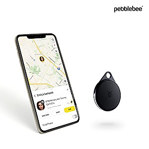 Pebblebee Clip | Rechargeable Item Tracker | Compatible with Apple Find My | 500ft Bluetooth | Water Resistant | Works with Google Assistant & Amazon Alexa