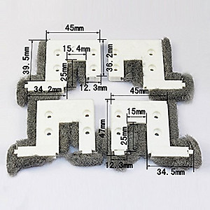 Aexit Sliding Sash Window PVC Windproof Sealed Block Set for 88mm-90mm Frame Width (a5fa783f0feaea9645d94a5fbda4443a)